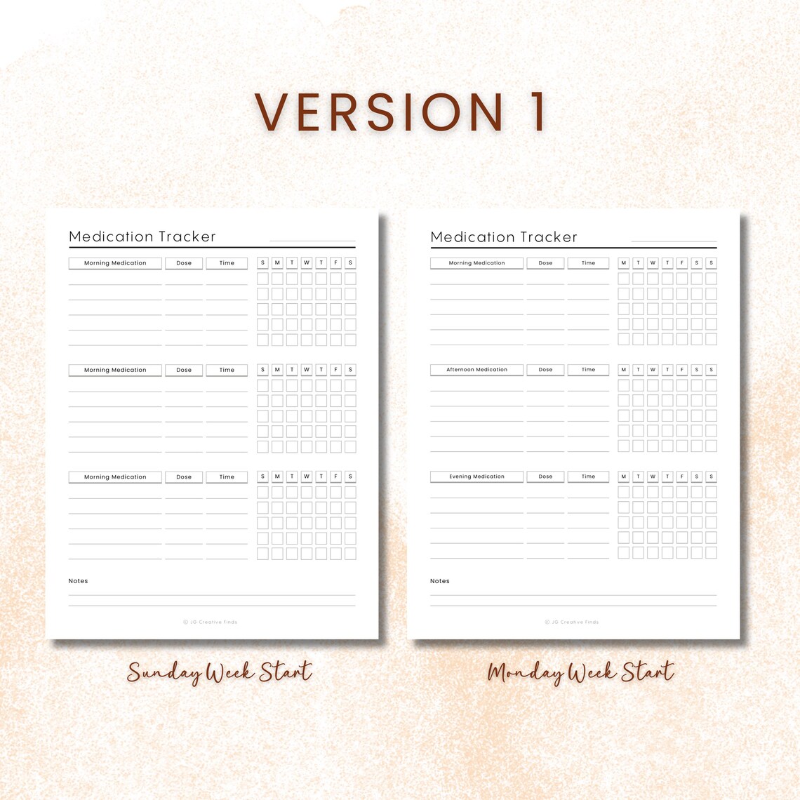 Medication Log Printable, Medical Tracker, Chronic Illness, Pill ...