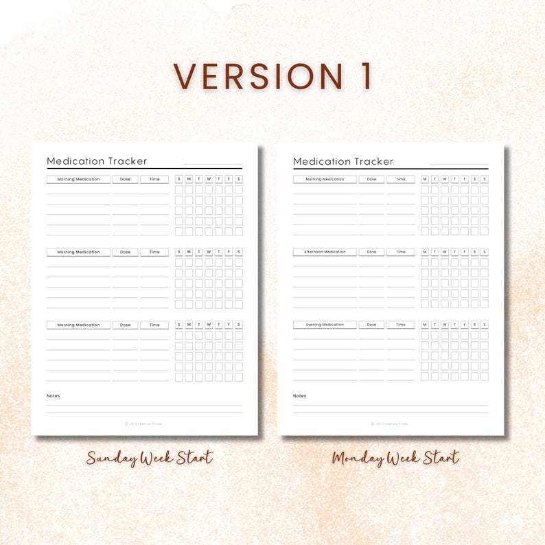 Medication Log Printable, Medical Tracker, Chronic Illness, Pill ...