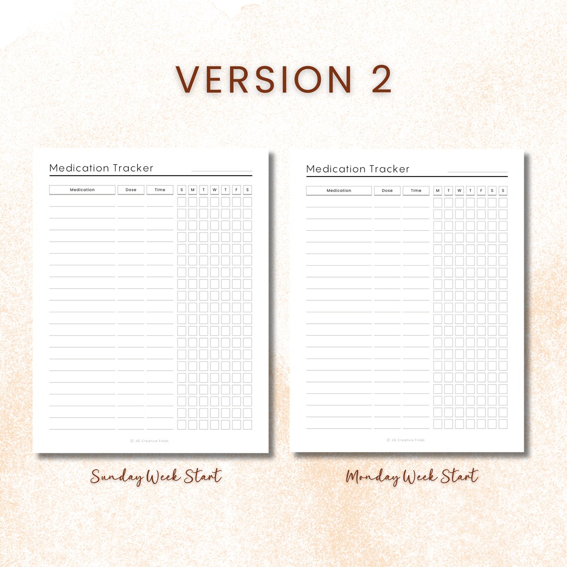 Medication Log Printable, Medical Tracker, Chronic Illness, Pill ...