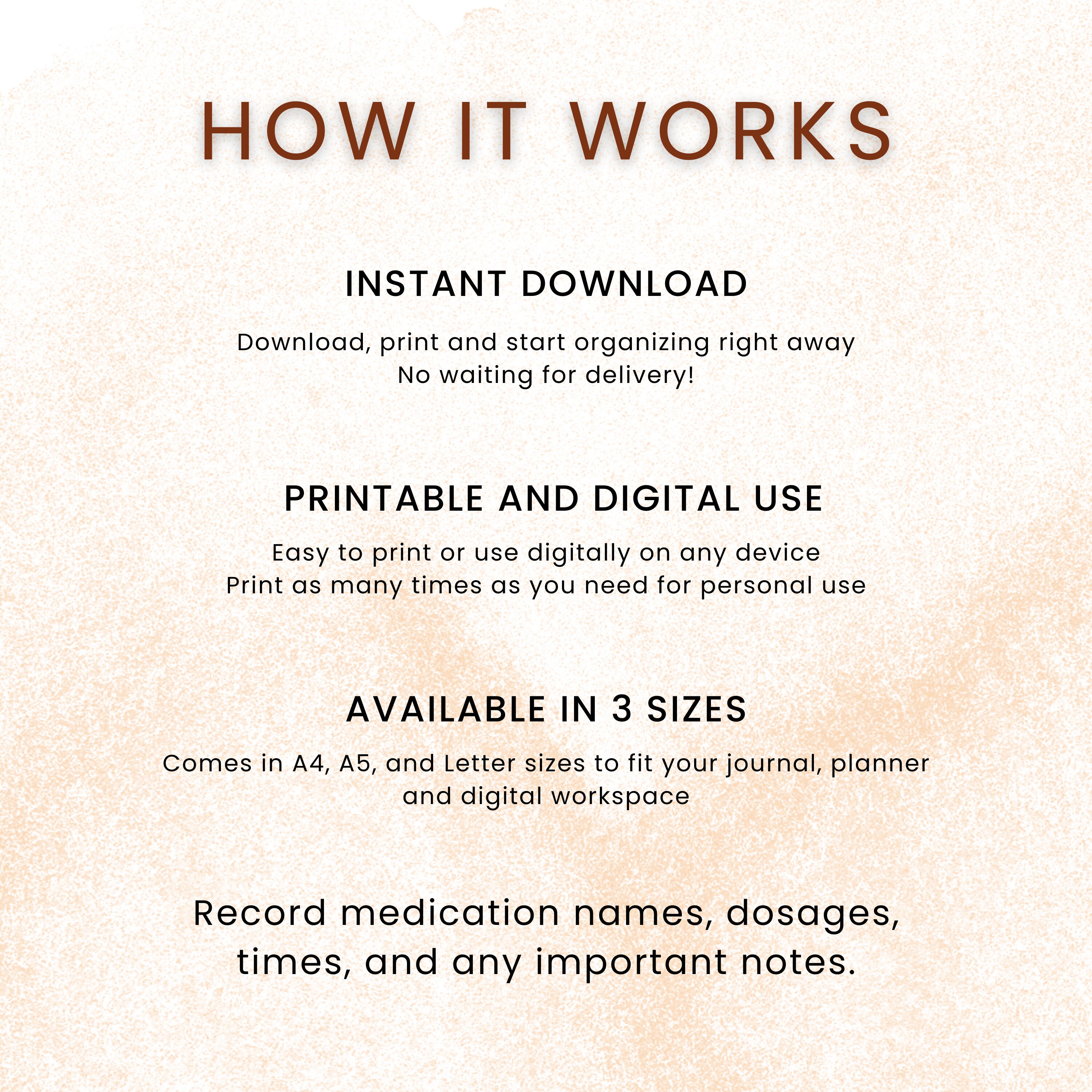 Medication Log Printable, Medical Tracker, Chronic Illness, Pill ...
