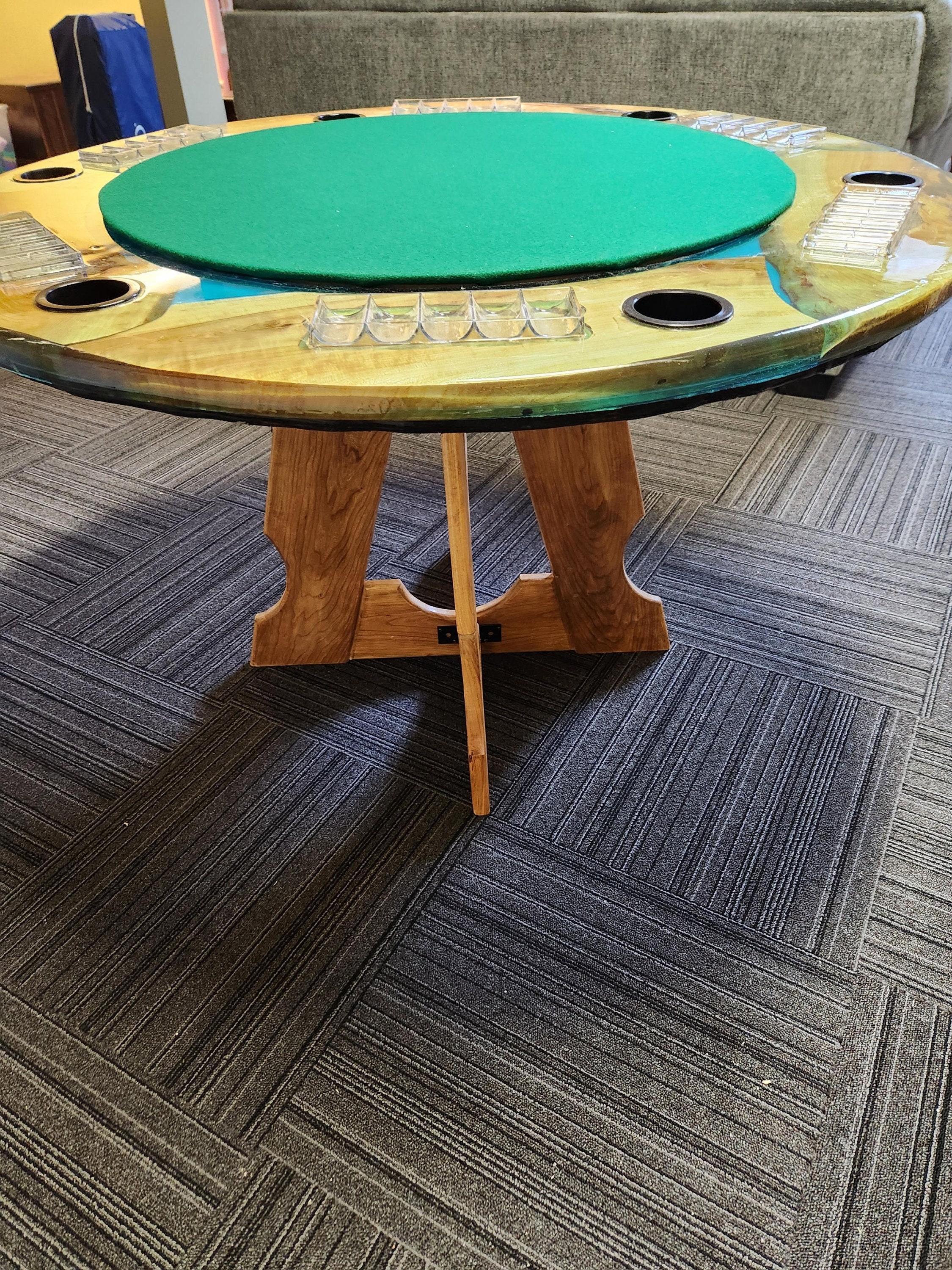 Round poker table store