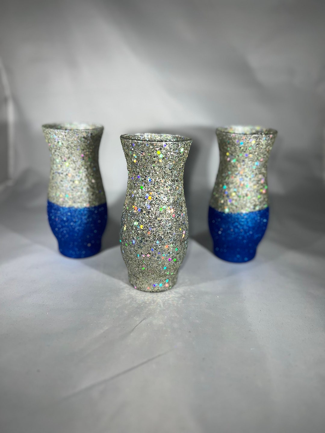 Bling Glass Vase Set , Three Piece Set ,home Essentials - Etsy