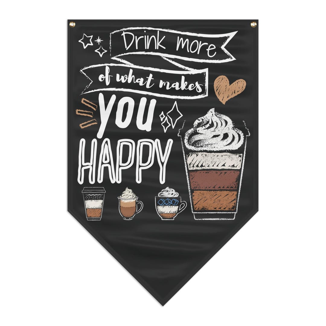 Coffee Chalkboard Style Pennant Banner, Kitchen Decor, Coffee Bar Decor ...