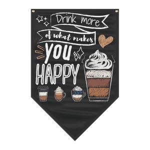 Coffee Chalkboard Style Pennant Banner, Kitchen Decor, Coffee Bar Decor ...