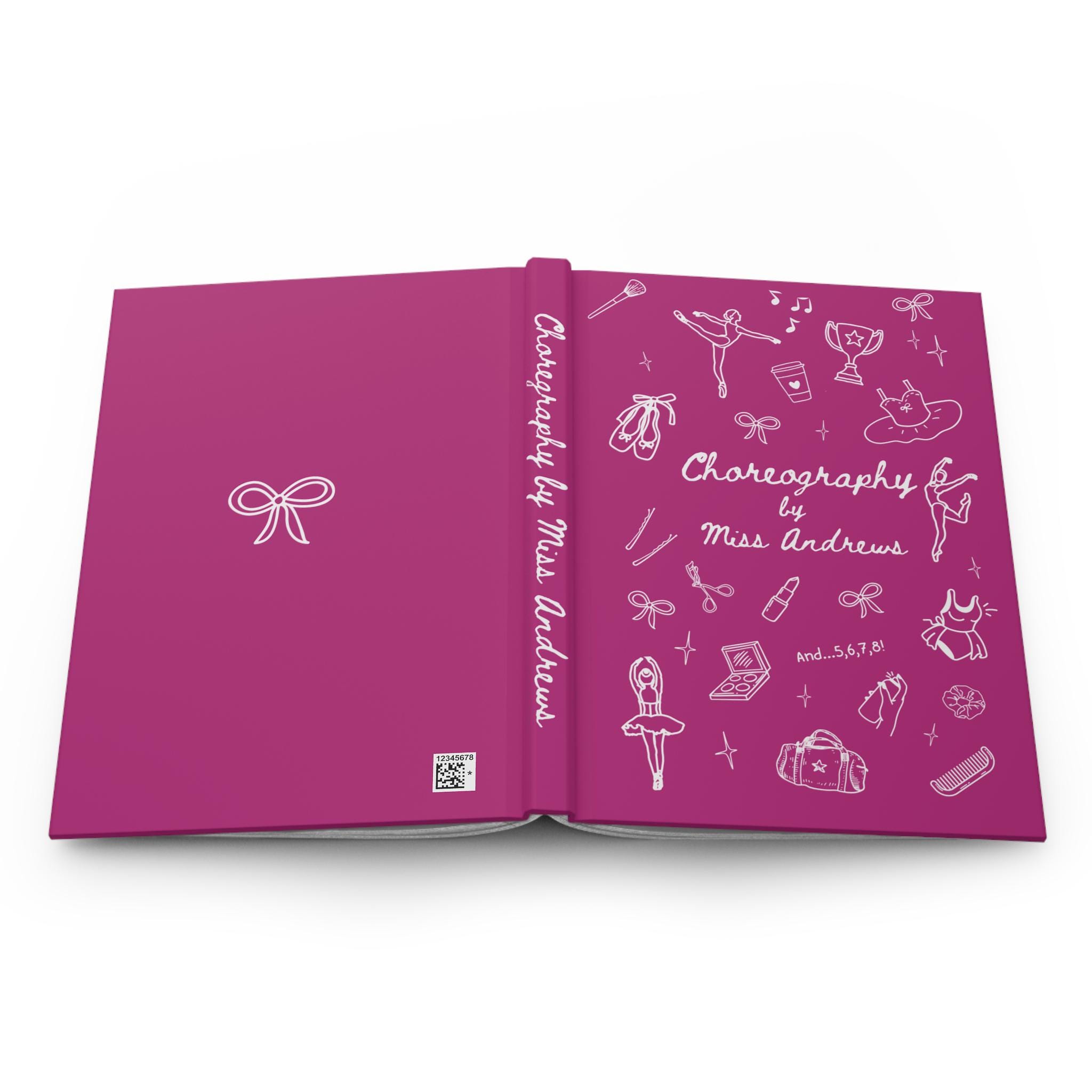 Dance Notes Custom Hardcover Journal, Personalized Choreography ...