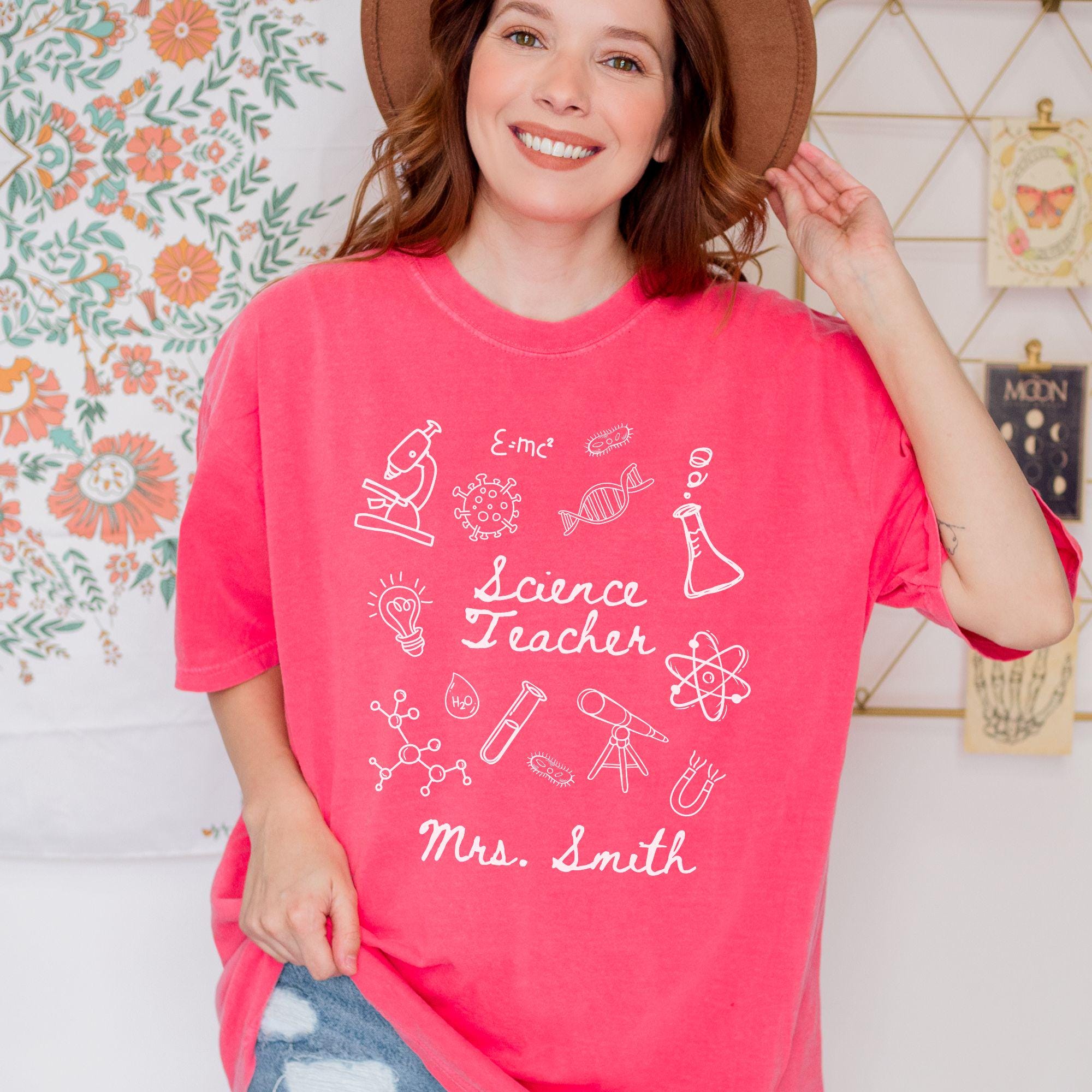 Personalized Science Teacher Shirt, Custom Science Class Comfort Colors ...