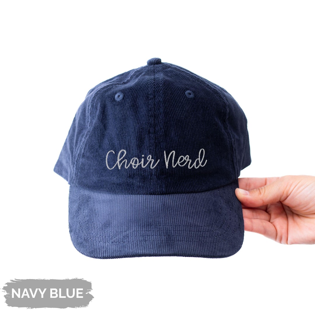 Funny Choir Nerd Embroidered Hat, Vintage Style Corduroy Cap, Show ...