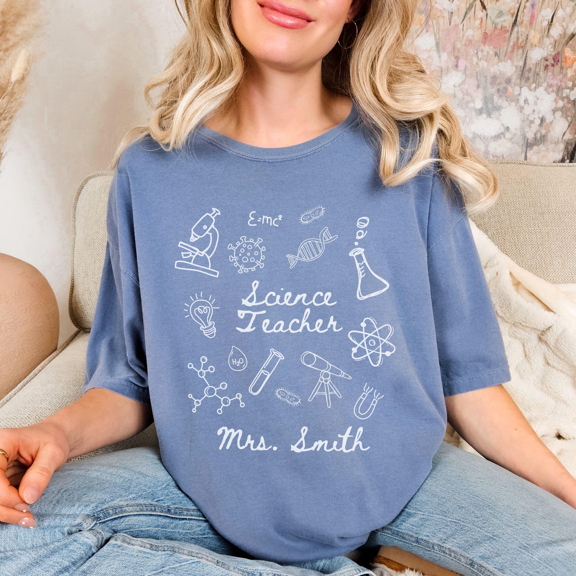 Personalized Science Teacher Shirt, Custom Science Class Comfort Colors ...
