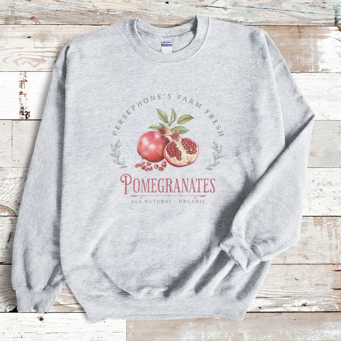 Persephone Pomegranates Sweatshirt, Greek Mythology Goddess Crewneck ...
