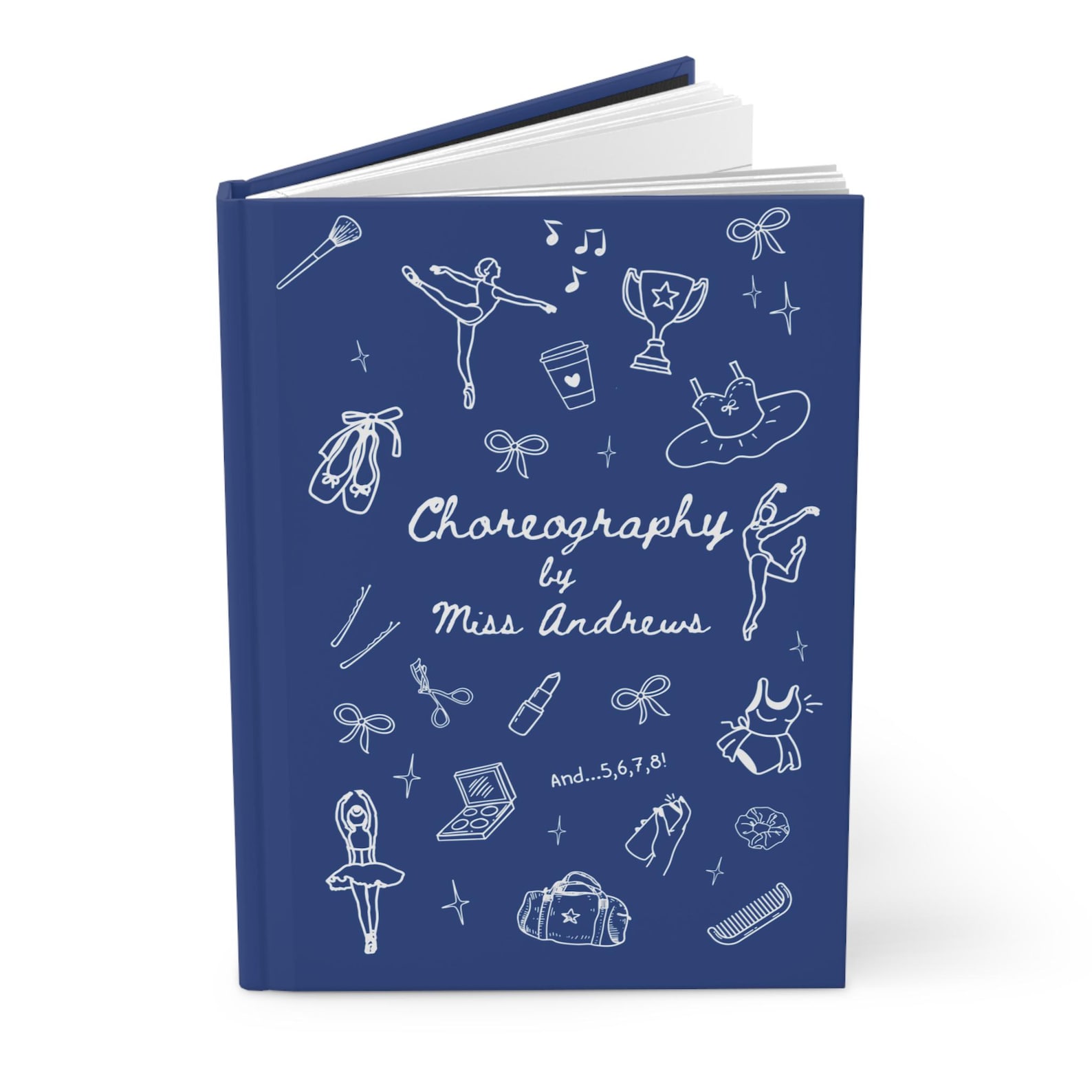 Dance Notes Custom Hardcover Journal, Personalized Choreography ...