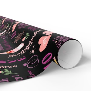 Custom Anniversary Wrapping Paper Roll, Personalized Wedding ...