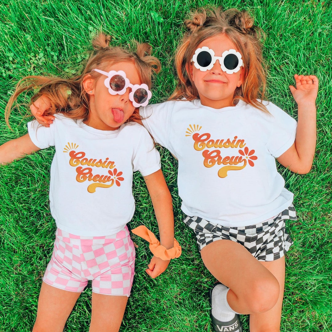 Cousin Crew Shirts for Kids, Groovy Matching Cousin Tshirt, Retro ...