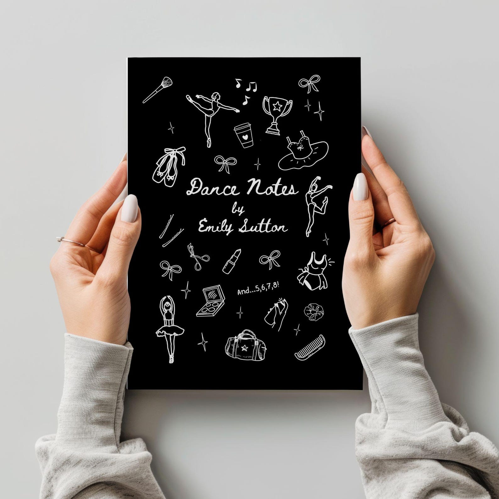 Dance Notes Custom Hardcover Journal, Personalized Choreography ...
