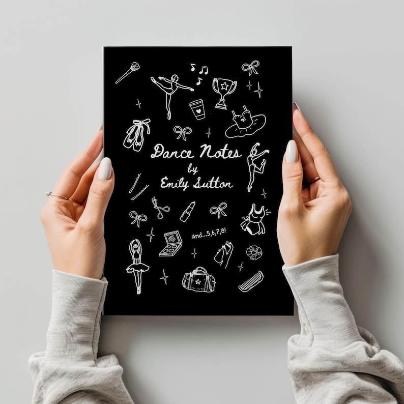 Dance Notes Custom Hardcover Journal, Personalized Choreography ...