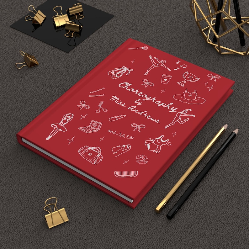 Dance Notes Custom Hardcover Journal, Personalized Choreography ...