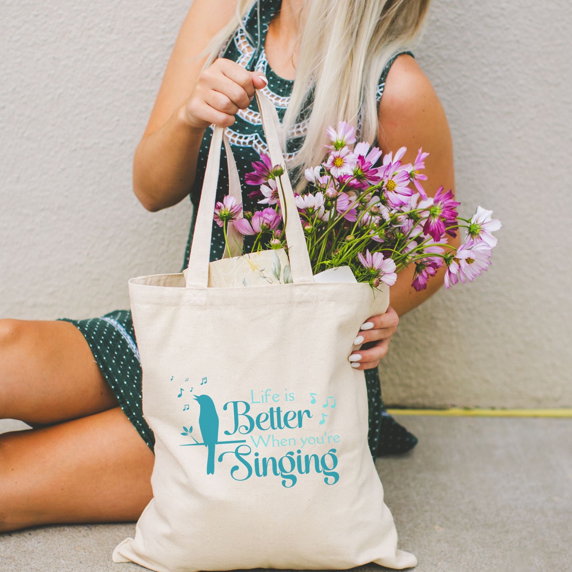 Personalized Music Tote Bag Gift for Singers, Choir Rehearsal Sheet ...