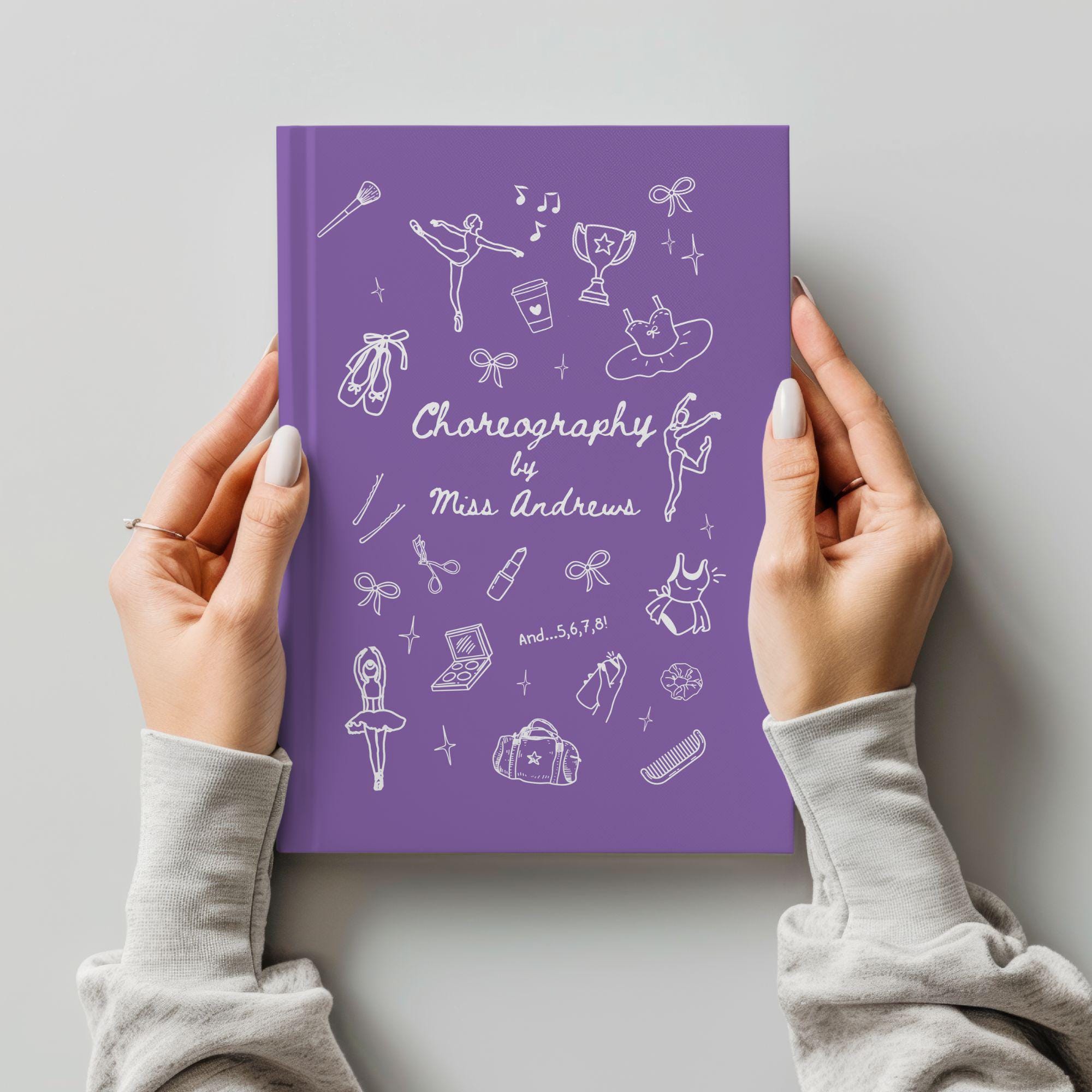 Dance Notes Custom Hardcover Journal, Personalized Choreography ...