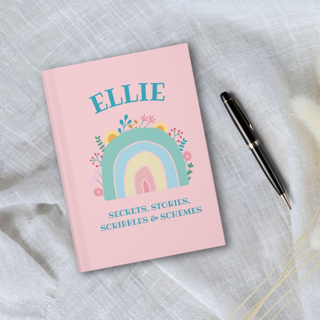 Personalized Notebook for Kids, Customized Tween Girl Hardcover Journal ...