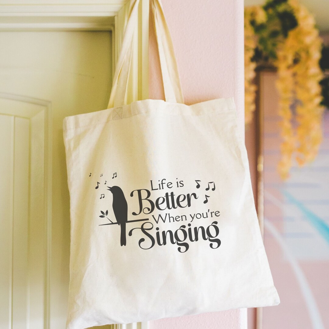 Personalized Music Tote Bag Gift for Singers, Choir Rehearsal Sheet ...