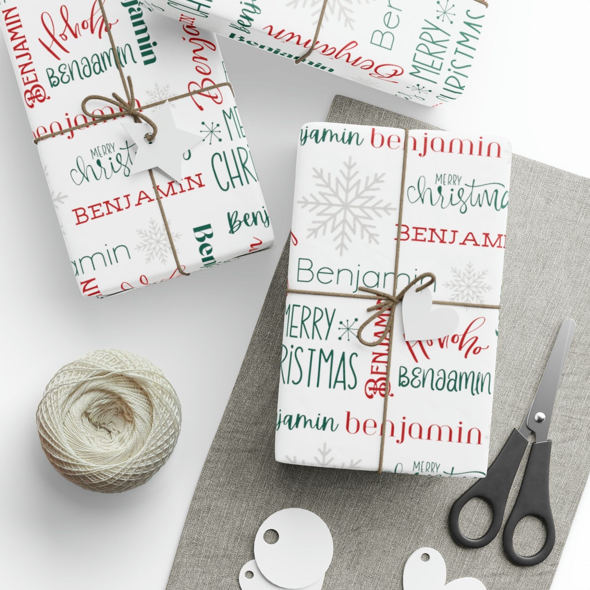 Custom Name Wrapping Paper, Personalized Christmas Wrapping Paper Roll ...