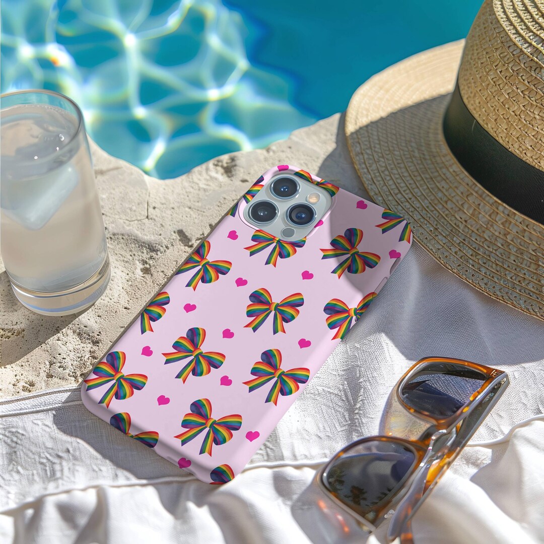 Coquette Rainbow Pride Month Phone Case, LGBTQ Pride Merch, Queer Gift ...
