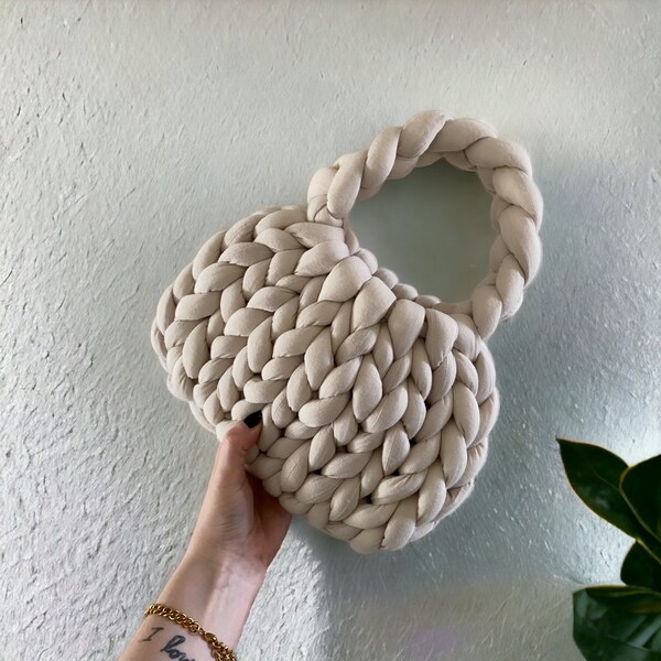 Hand Knit Bag - Etsy