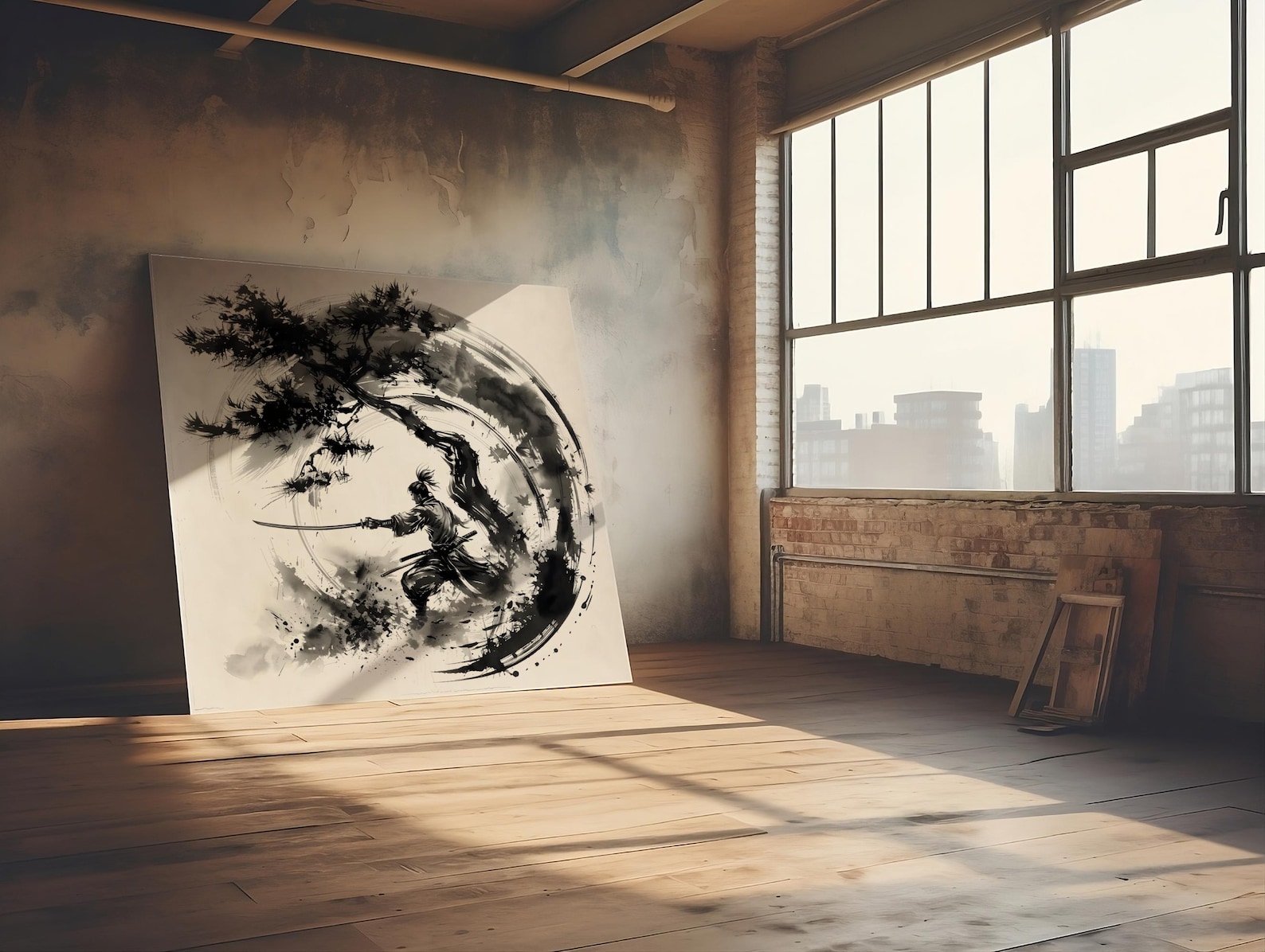 Circular Samurai Motif Martial Arts Asian Decoration Digital Art - Etsy