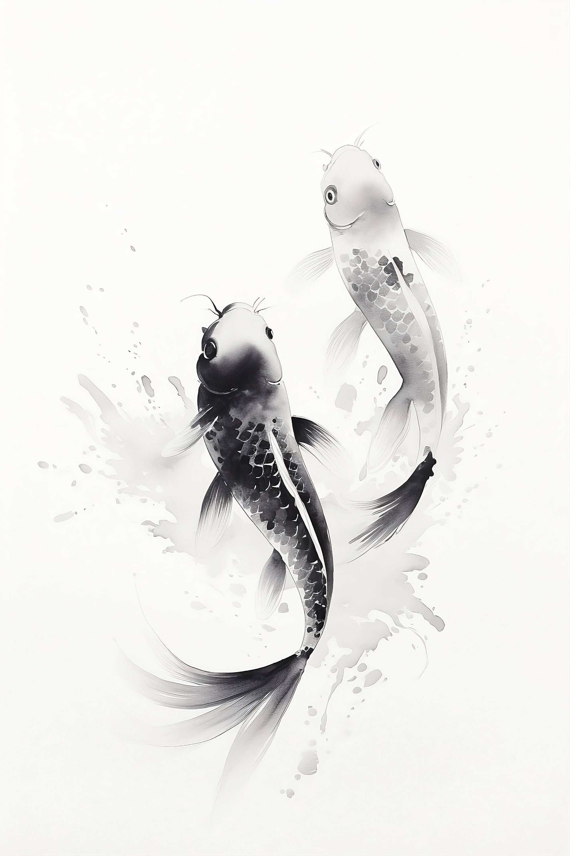 Feng Shui Koi Fish for Prosperity | Watercolor Painting | Asian Decor ...