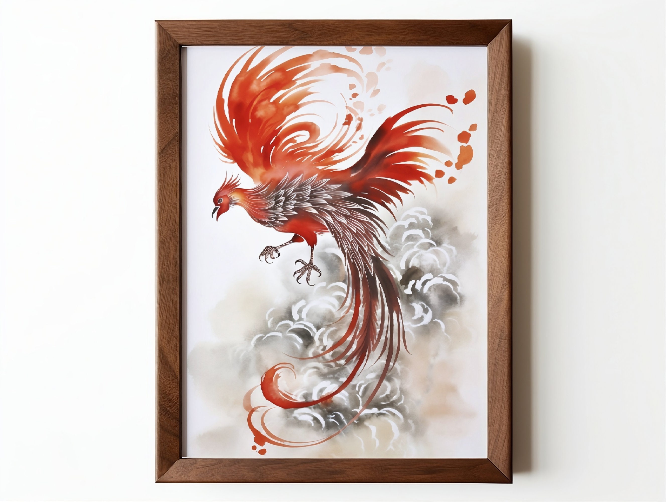 Feng Shui Phoenix for Renewal, Transformation and Rebirth Asian Decor Spiritualism Chinese Art ...