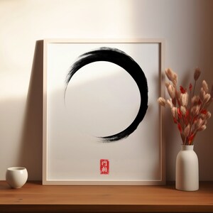Zen Enso Circle for Calm Asian Art Zen Buddhist Decor - Etsy