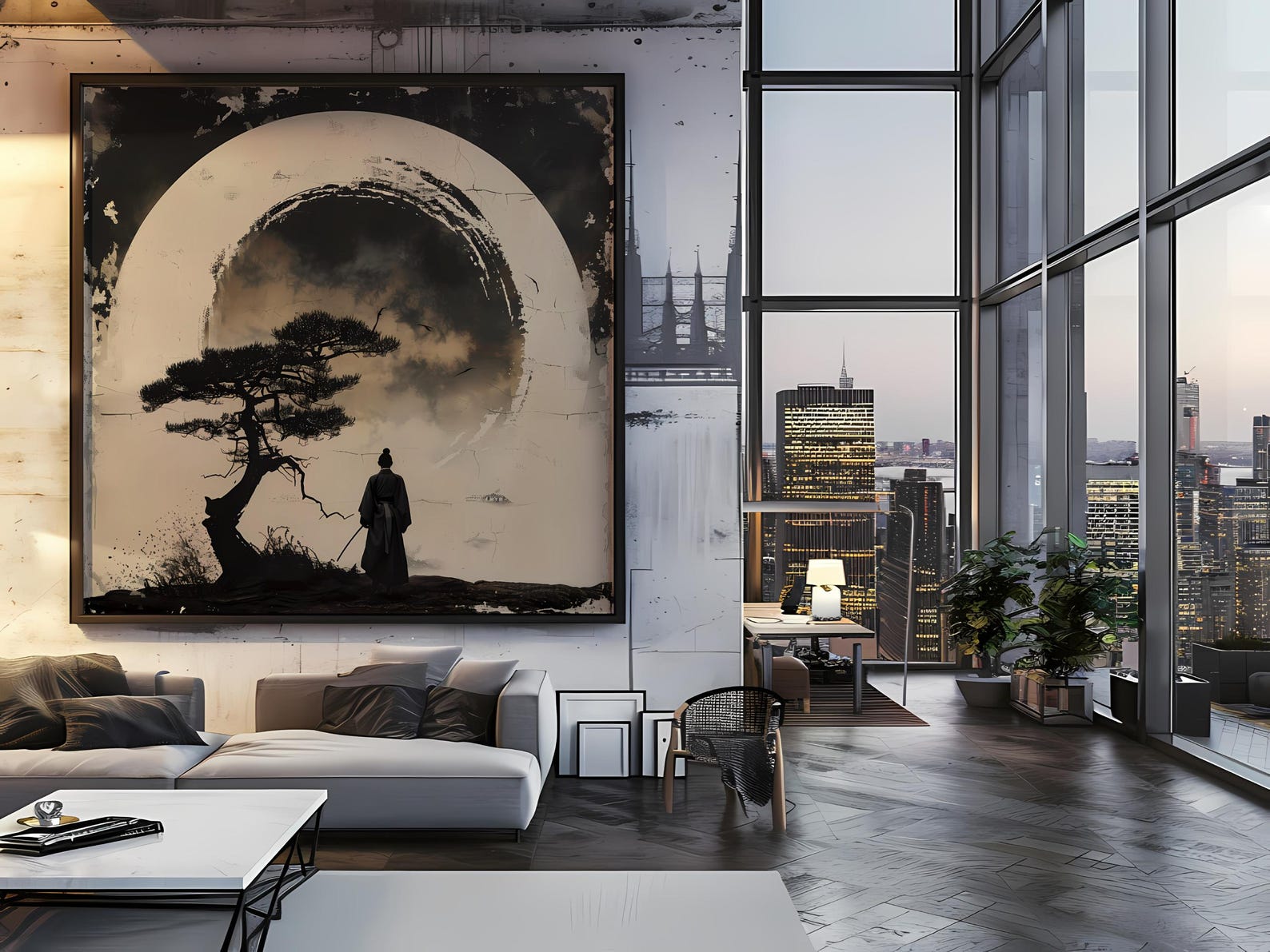 Circular Samurai Motif Martial Arts Asian Decoration Digital Art - Etsy