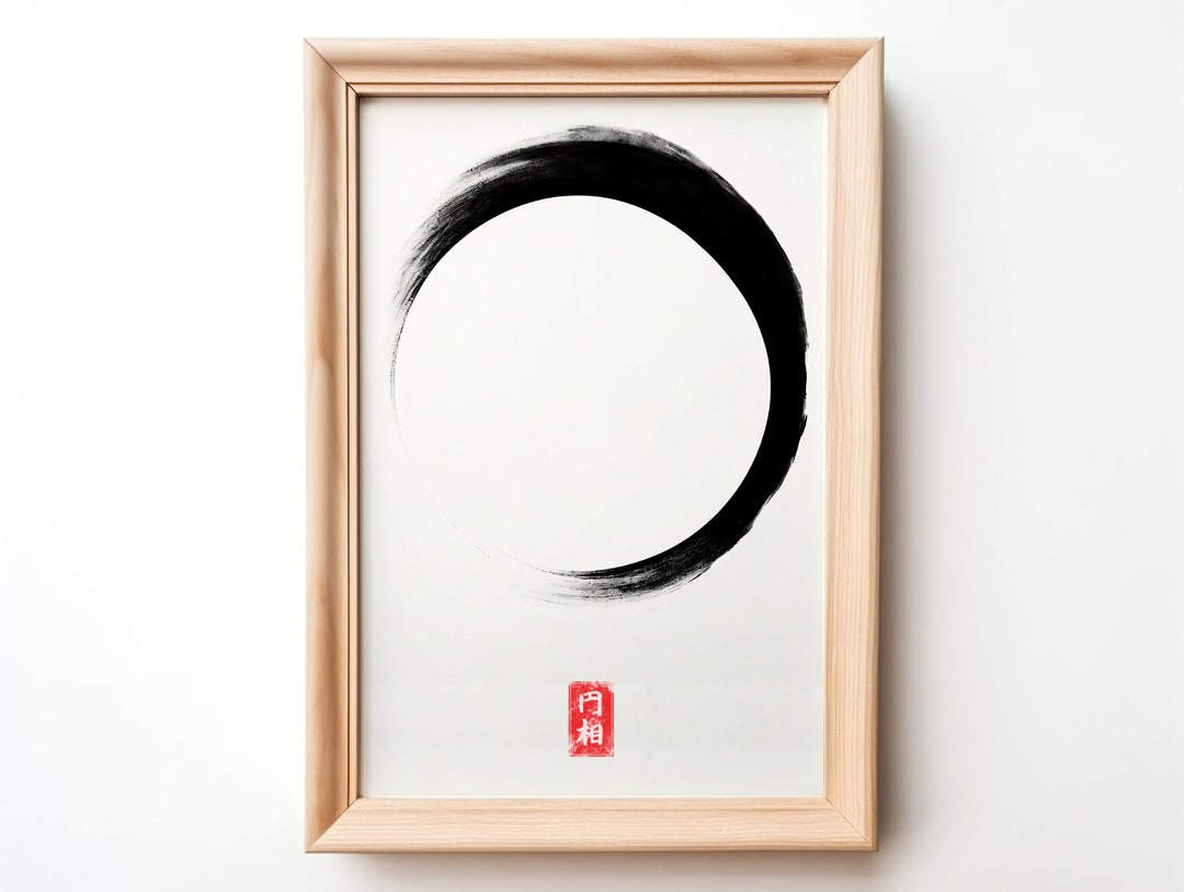 Zen Enso Circle for Calm Asian Art Zen Buddhist Decor - Etsy