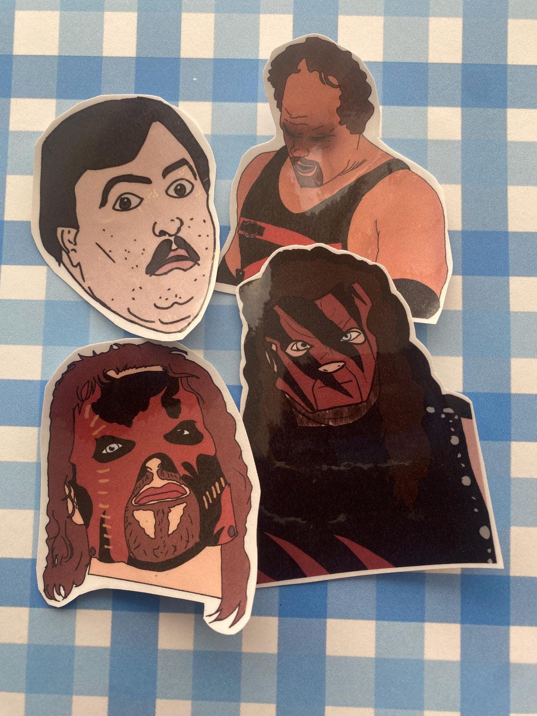 WWE Kane Sticker Pack, 4 Stickers, Wrestling Fanart, Collector's ...