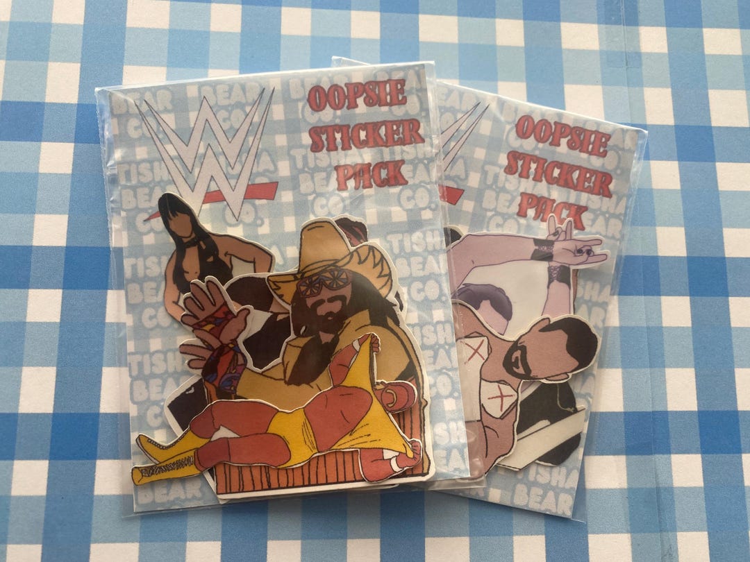 Oopsie Stickers WWE Superstar Mystery Pack, Vinyl Wrestling Stickers ...