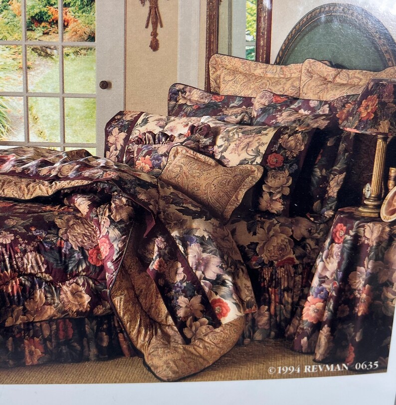 Vintage Moody Floral Twin Sheet Set 1990s NOS Dark Romantic - Etsy