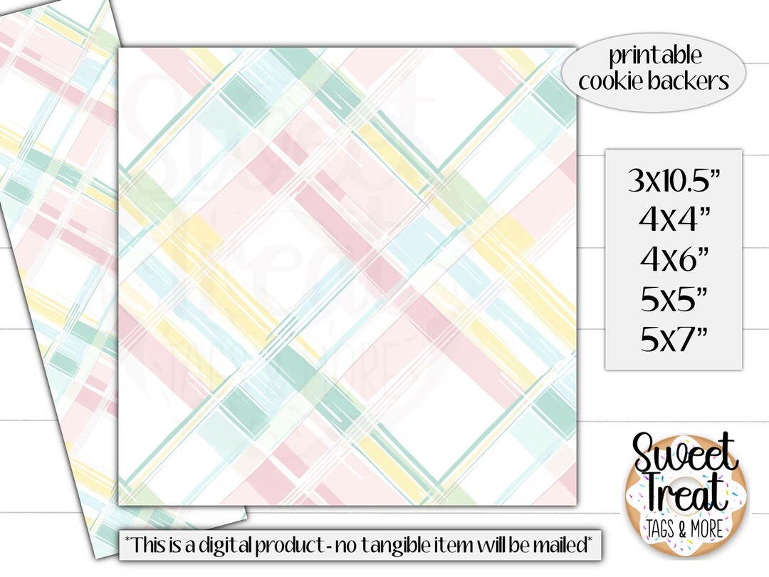 Printable Easter Cookie Backer Set Easter Cookie Packaging Easter Treat ...