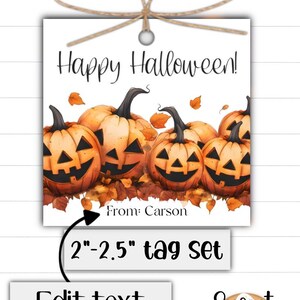 Editable Halloween Tag -halloween Favor Tags - Halloween Tag ...
