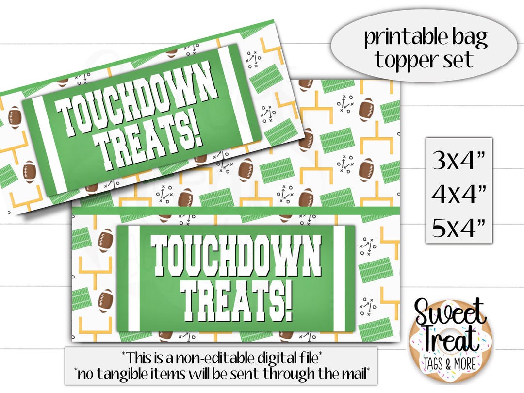 Printable Football Topper Set - Football Cookie Topper Set - Fall ...