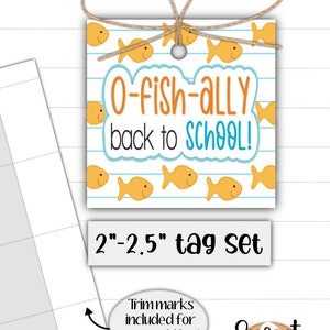 Printable Back to School Tag - Back to School Goldfish Cookie Tag ...