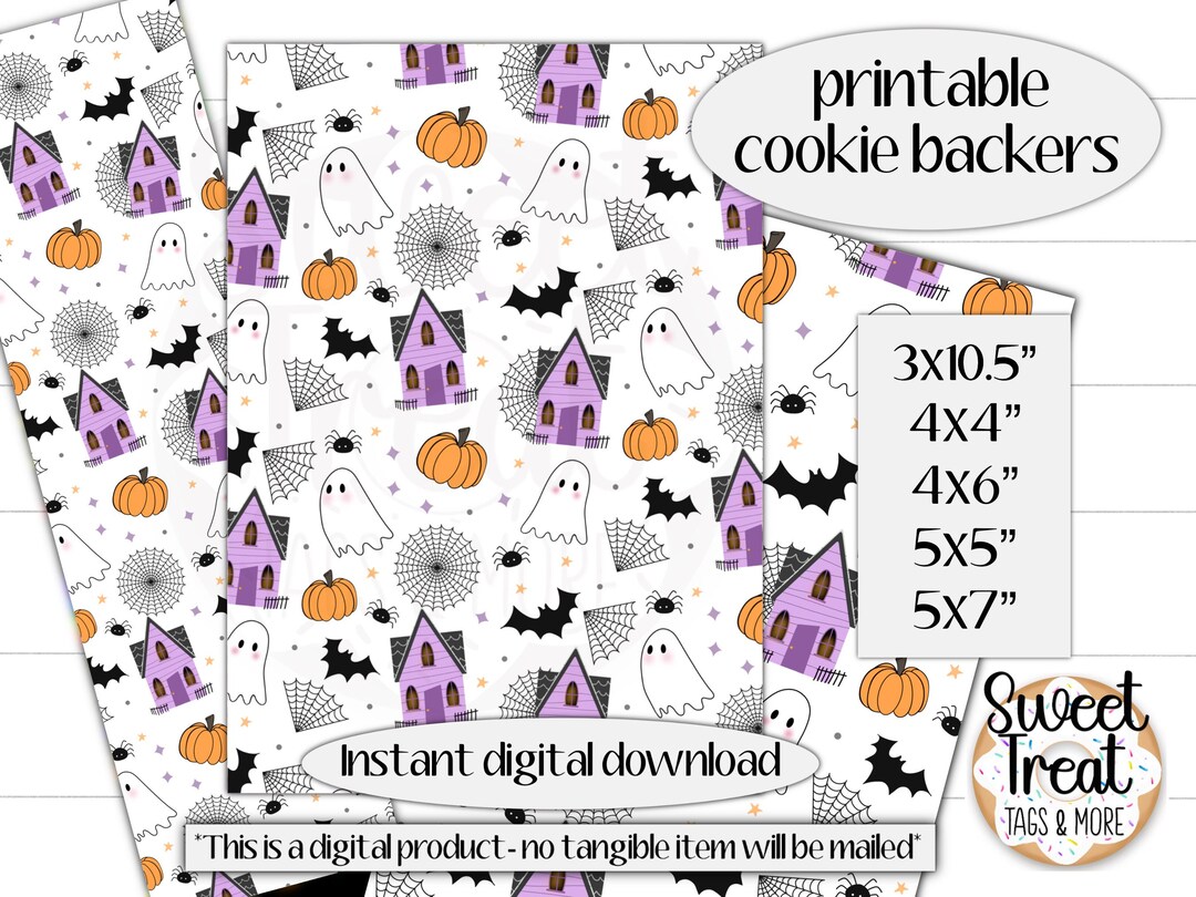 Printable Halloween Cookie Backers - Halloween Box Backers - Halloween ...