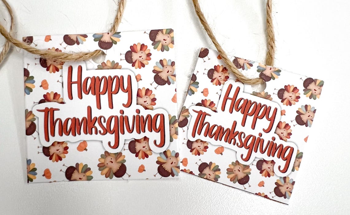 Printable Thanksgiving Cookie Tag - Thanksgiving Gift Tag - Thankful ...