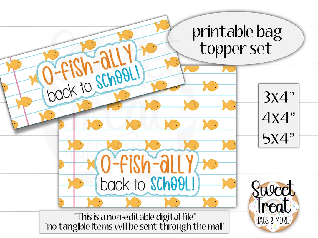 Printable Back to School Cookie Toppers - Goldfish Cracker Favors ...