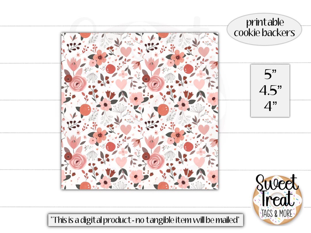 Printable Valentine's Day Cookie Backers - Valentine's Day Cookie ...