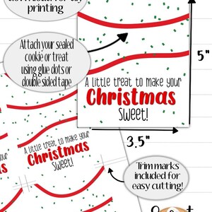 Printable Christmas Cookie Card - a Little Treat to Make Your Christmas ...