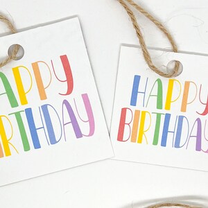 Printable Birthday Gift Tags - Happy Birthday Gift Tag 2" -2.5 ...