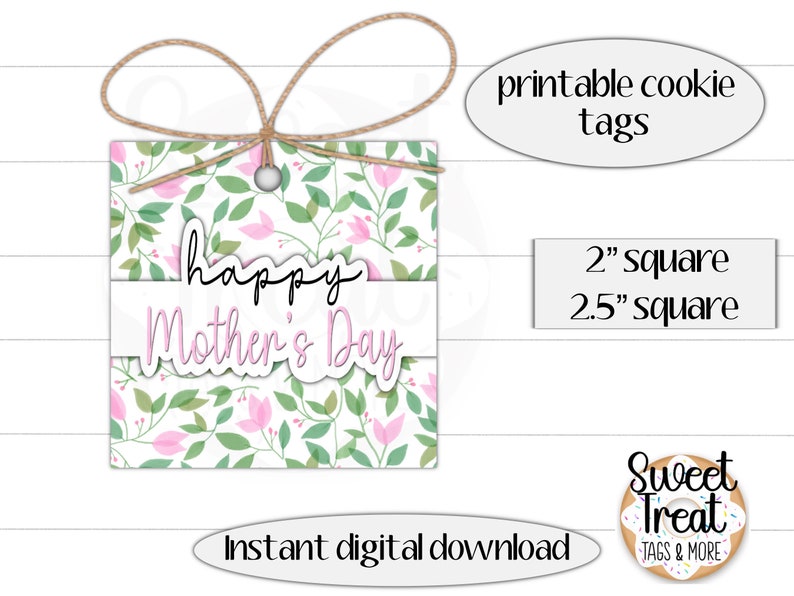 Printable Mother's Day Gift Tag Happy Mother's Day Gift Tag 2 2.5 ...