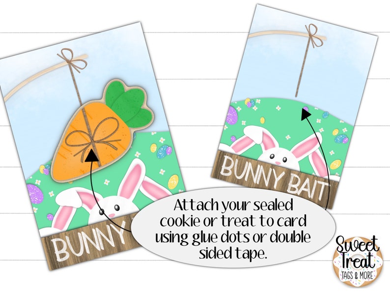 Printable Easter Cookie Card - Bunny Bait 3.5x5" Bunny Bait Cookie Card ...