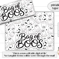 INSTANT DOWNLOAD Halloween Ghost Poop Treat Bag Toppers - Etsy