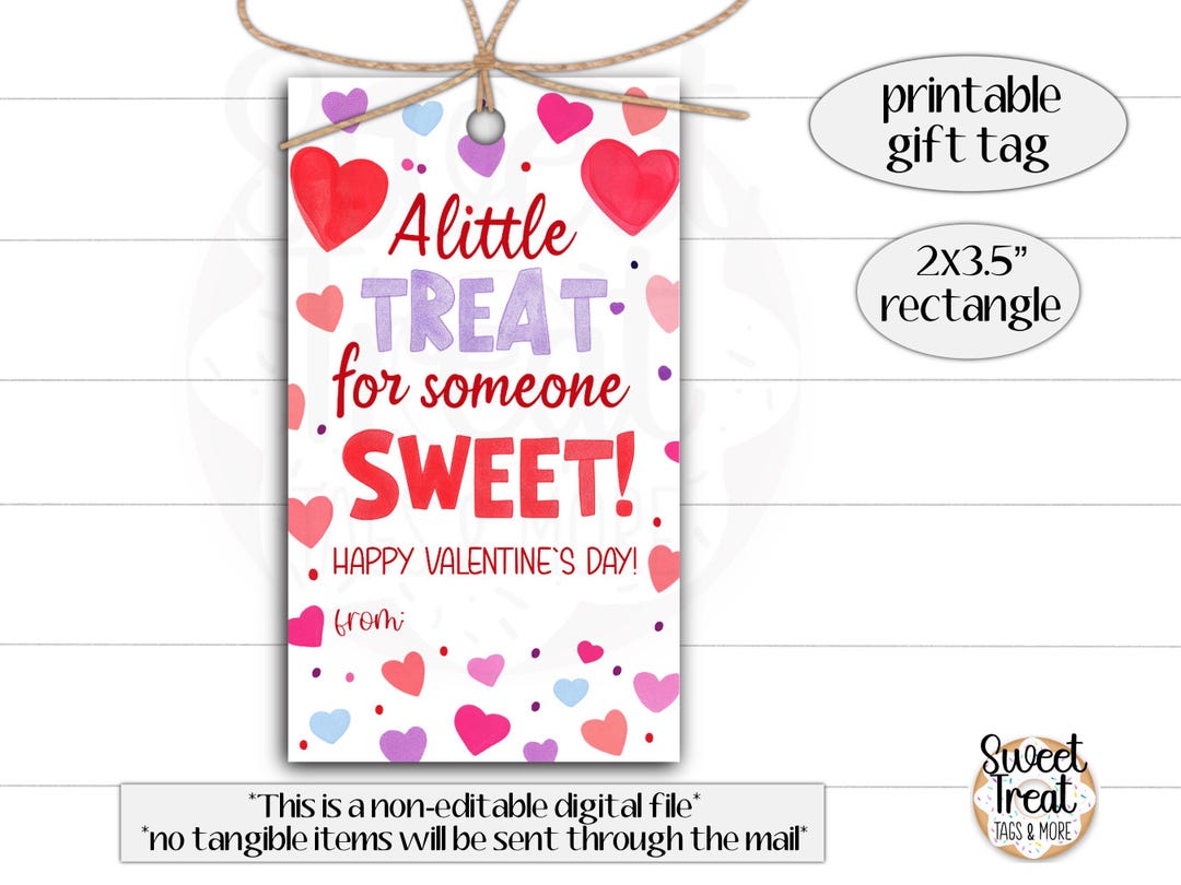 Printable Valentine's Day Cookie Tag Valentine's Day Class Tags ...