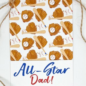 Printable Father's Day Cookie Card -3.5x5''- All Star Dad Cookie Card ...